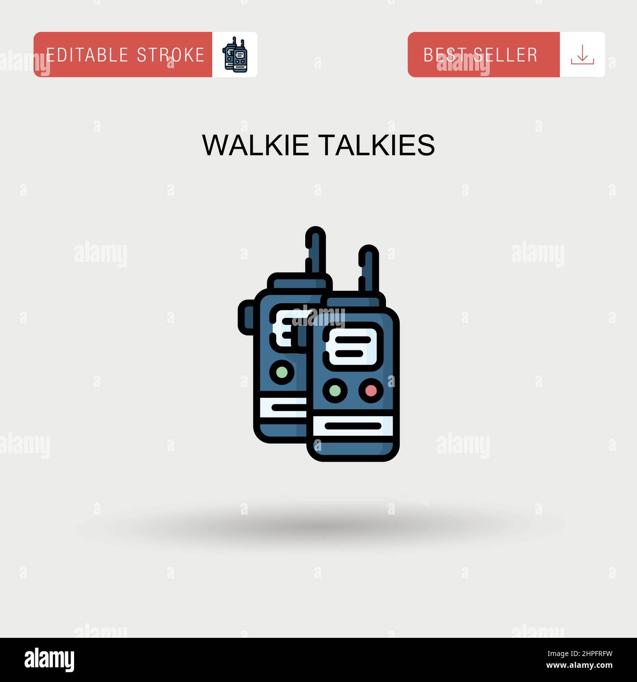 Walkie talkies Simple vector icon Stock Vector Image & Art - Alamy