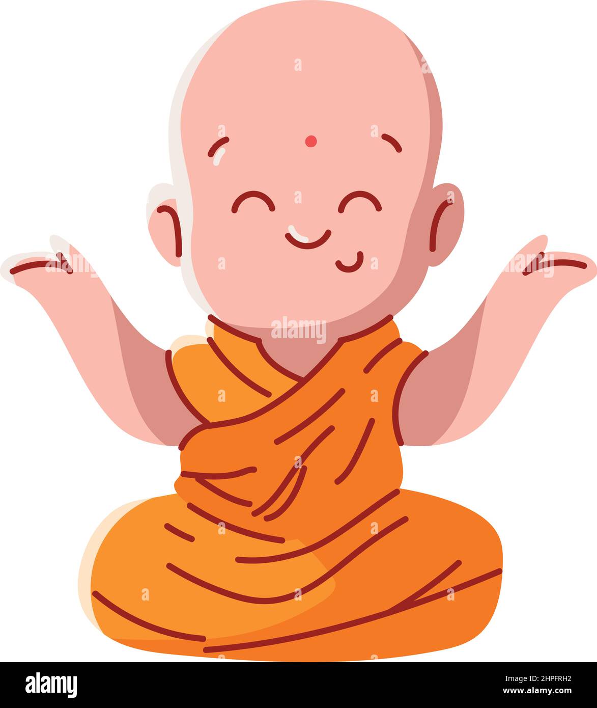 Cute little monk Stock Vector Images - Alamy