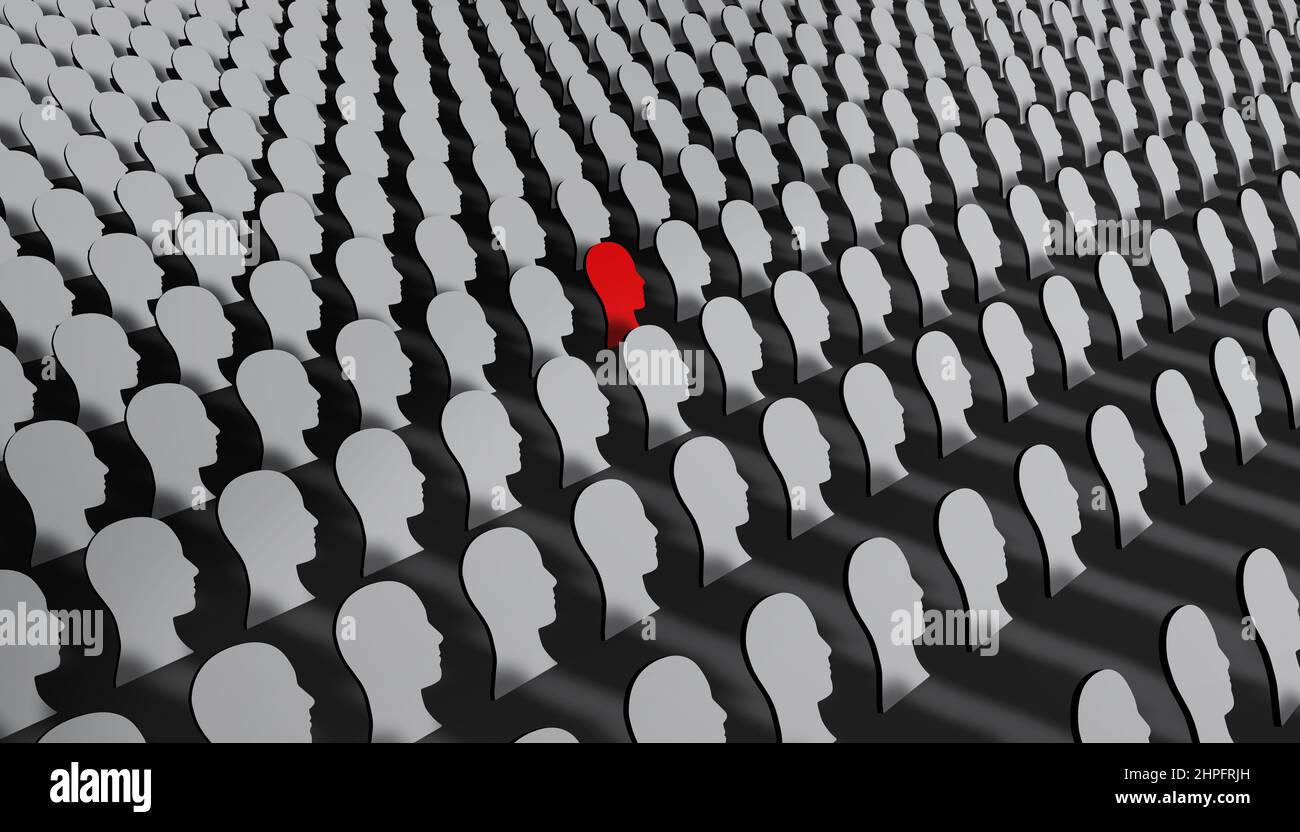 3D render a computer keyboard in the shape of an infinite head as a ...