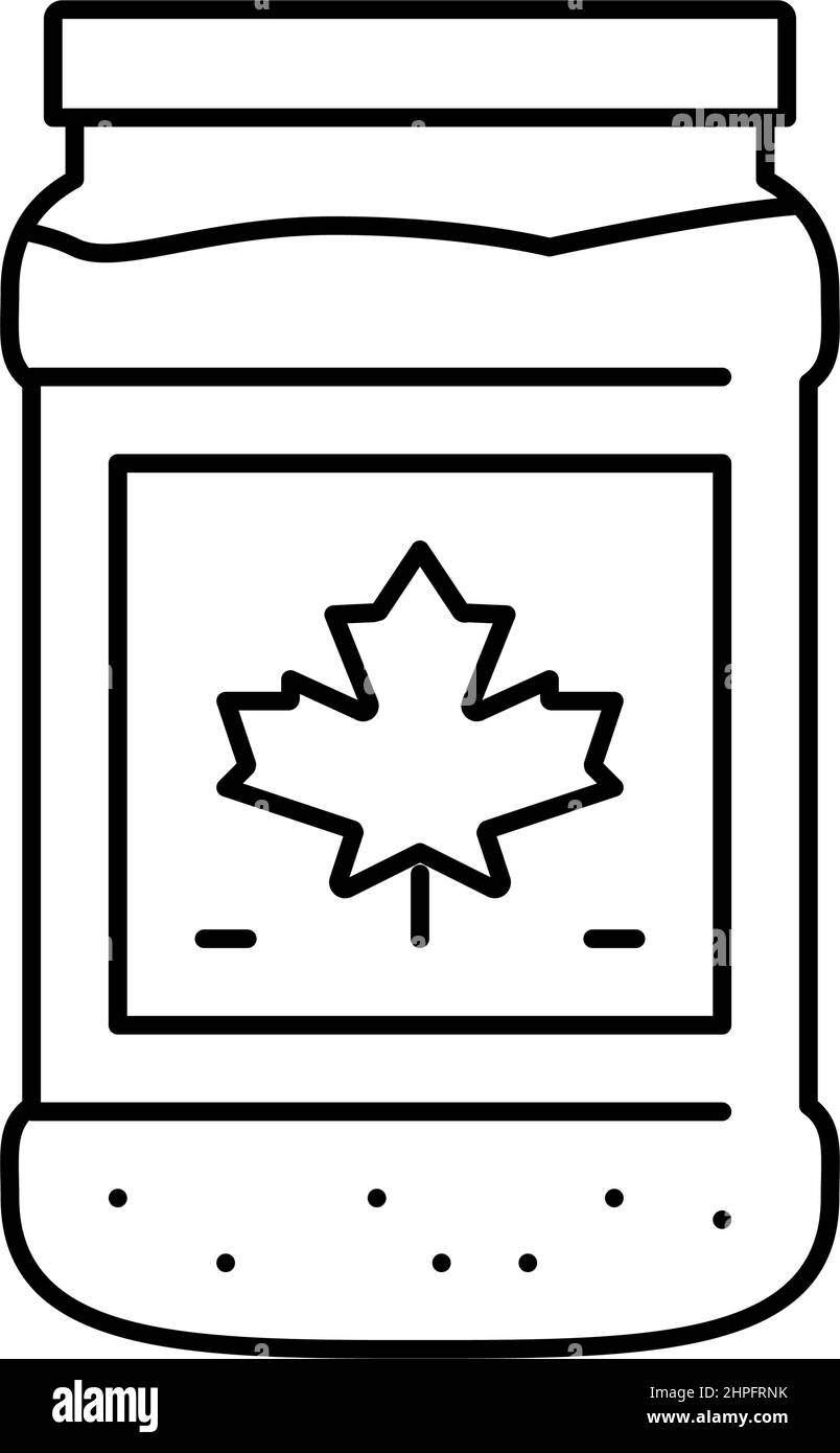 maple sugar bottle line icon vector illustration Stock Vector Image ...