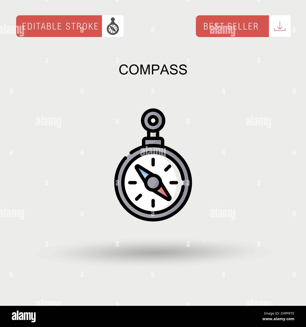 Compass Simple vector icon Stock Vector Image & Art - Alamy