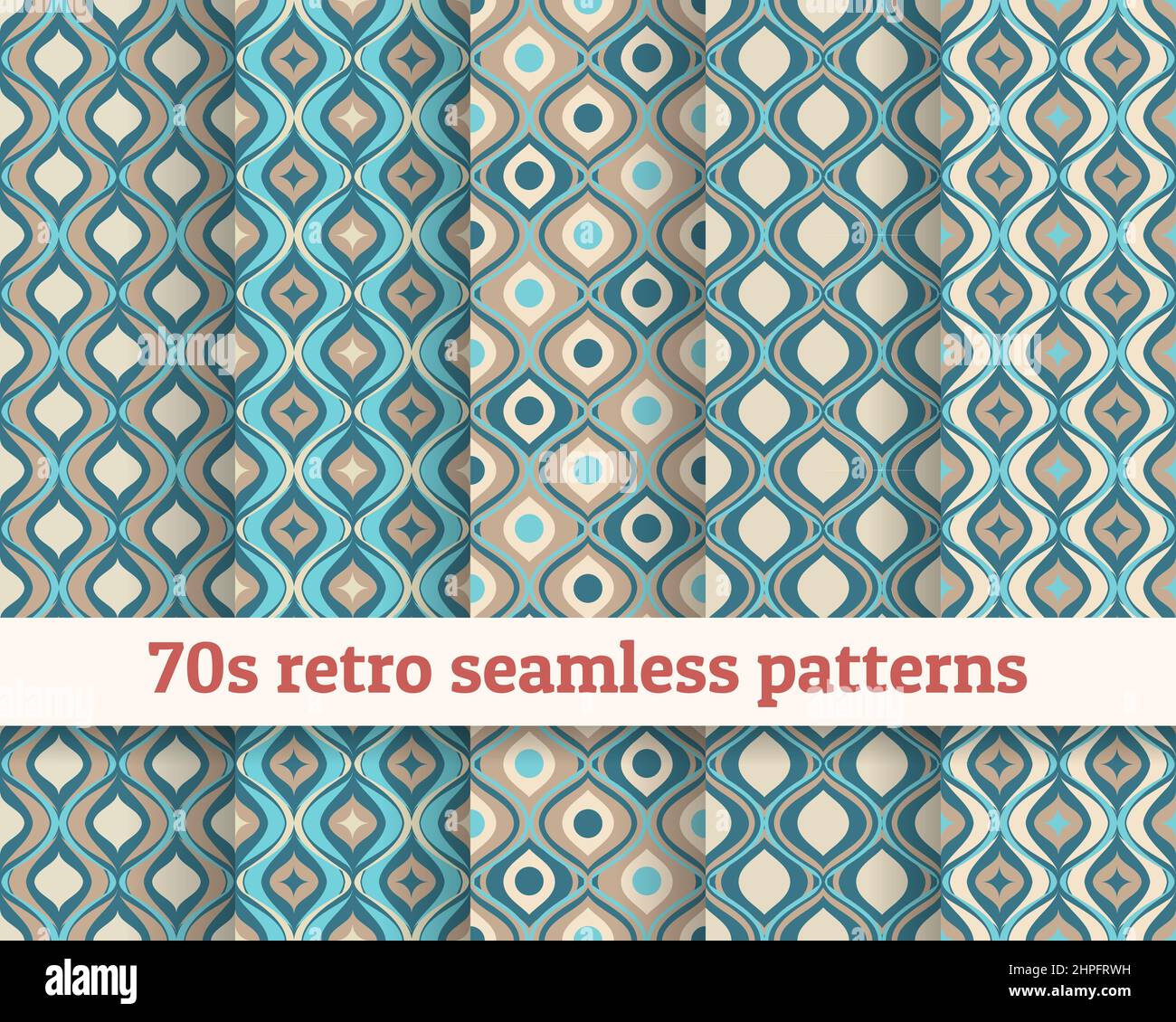 70s retro seamless patterns Stock Vector Image & Art - Alamy