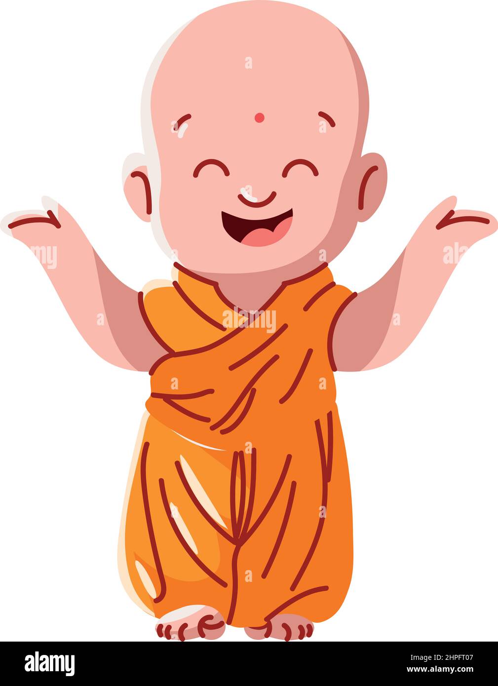 happy little monk Stock Vector Image & Art - Alamy