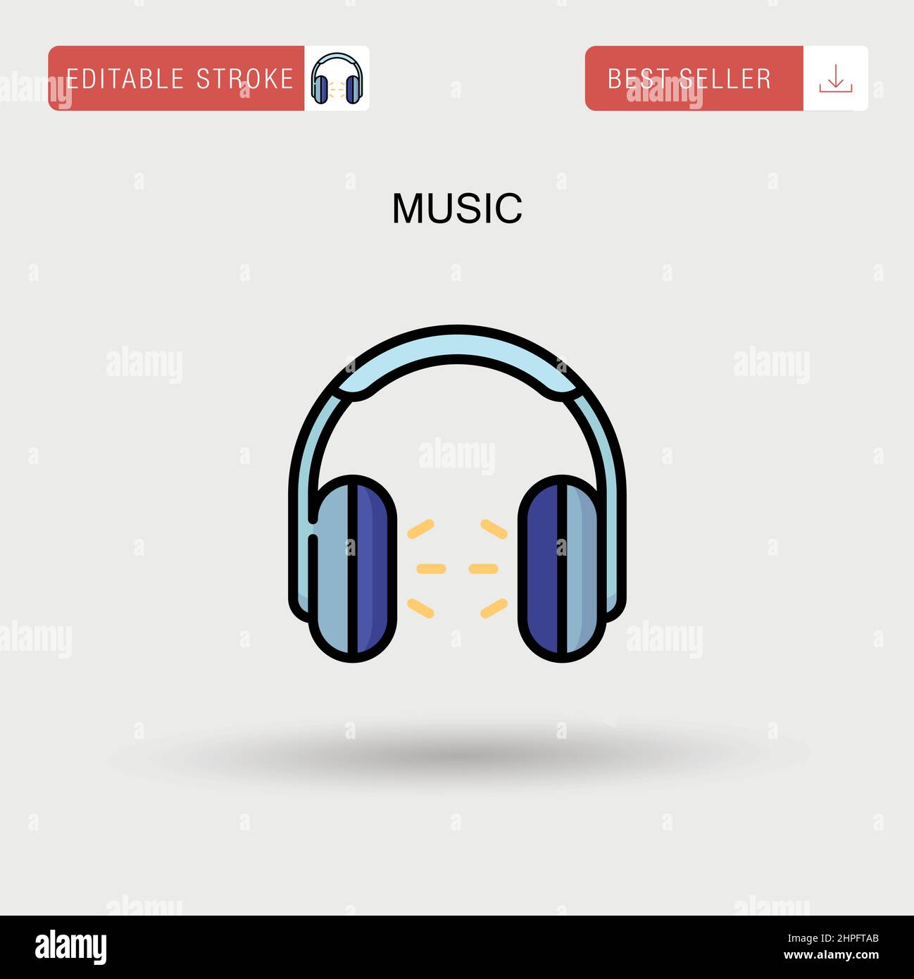 Music Simple vector icon Stock Vector Image & Art - Alamy