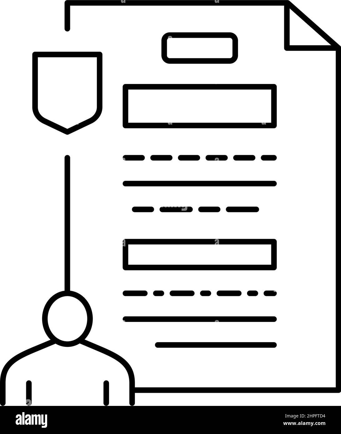 safety engineering line icon vector illustration Stock Vector Image ...