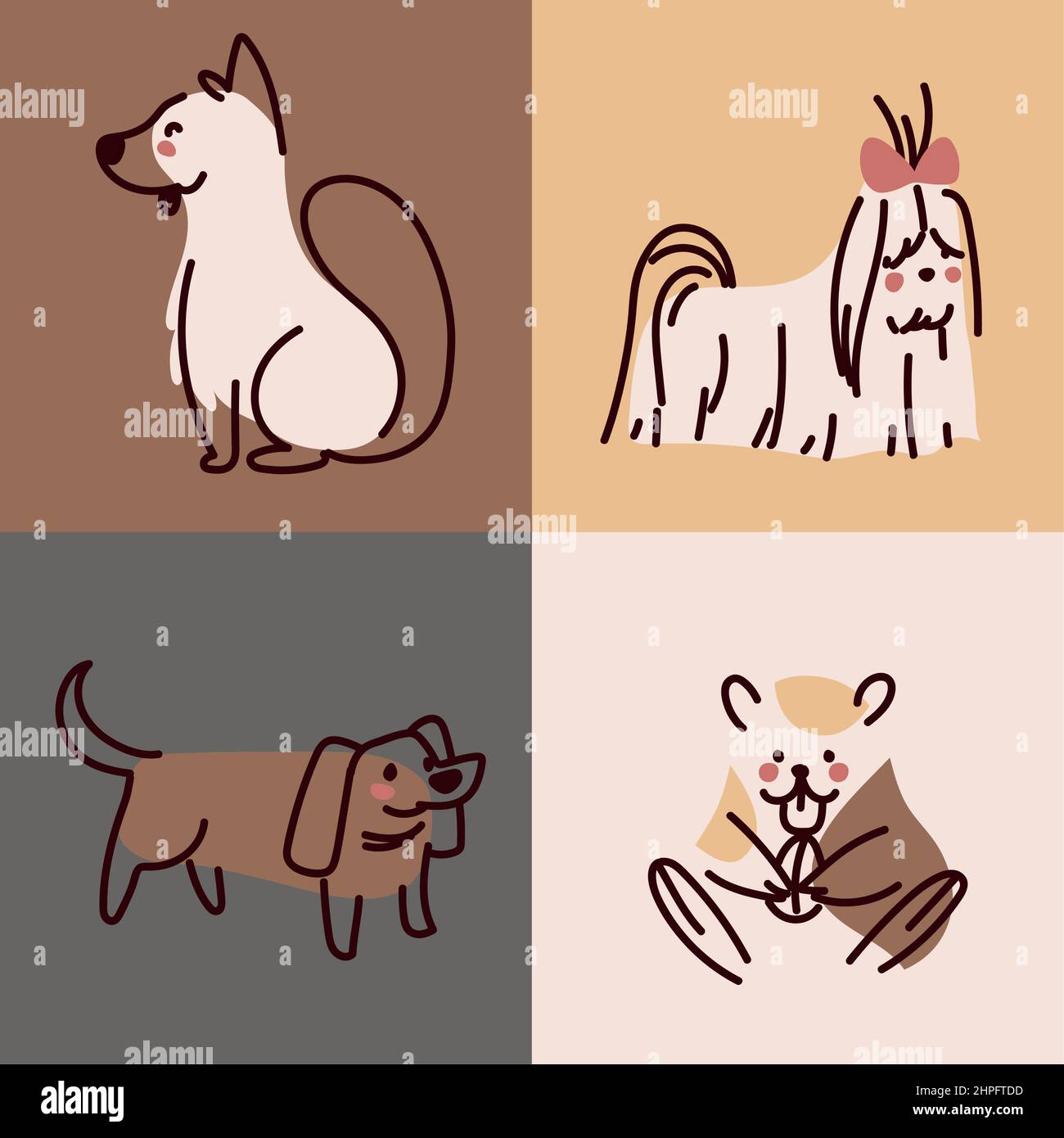 pets dogs and hamster Stock Vector Image & Art - Alamy