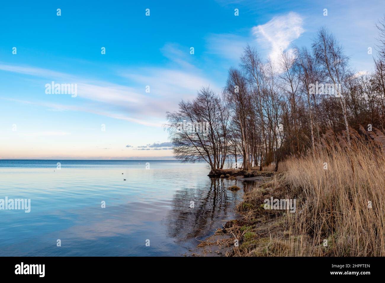 winter landscape on the beach in Puck Stock Photo - Alamy