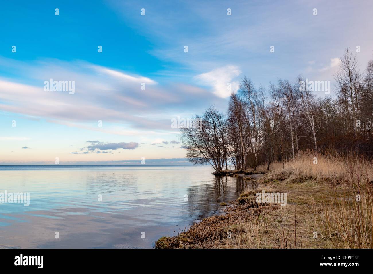 winter landscape on the beach in Puck Stock Photo - Alamy