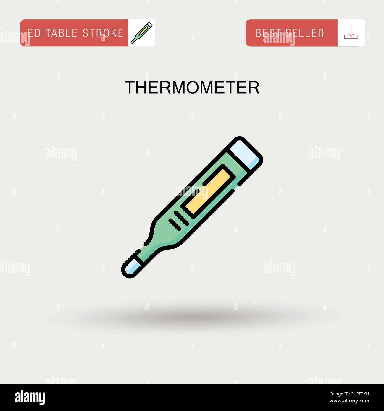 Thermometer Simple vector icon Stock Vector Image & Art - Alamy