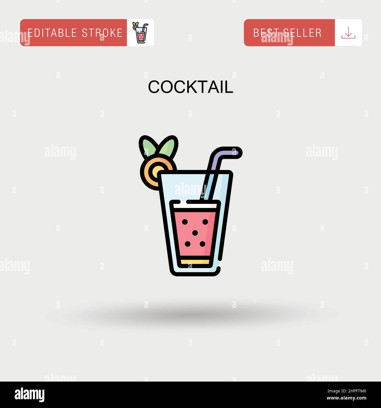 Cocktail Simple vector icon Stock Vector Image & Art - Alamy