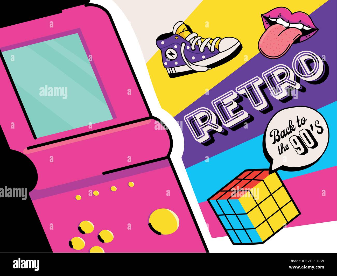 retro back to the 90s Stock Vector Image & Art - Alamy