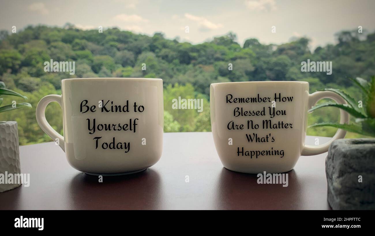 Quotes on cups hi-res stock photography and images - Alamy