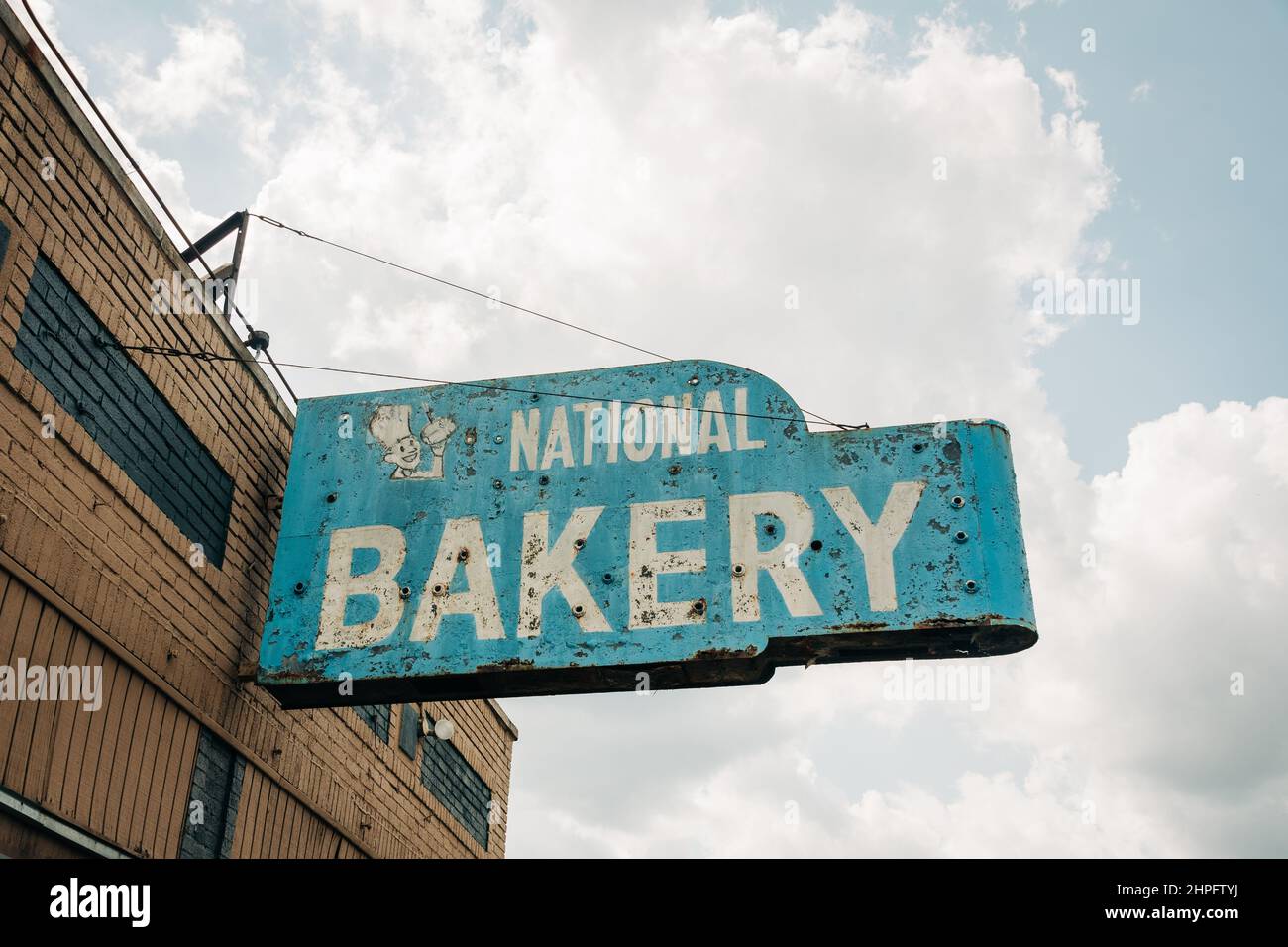 Vintage National Bakery sign, in Detroit, Michigan Stock Photo - Alamy