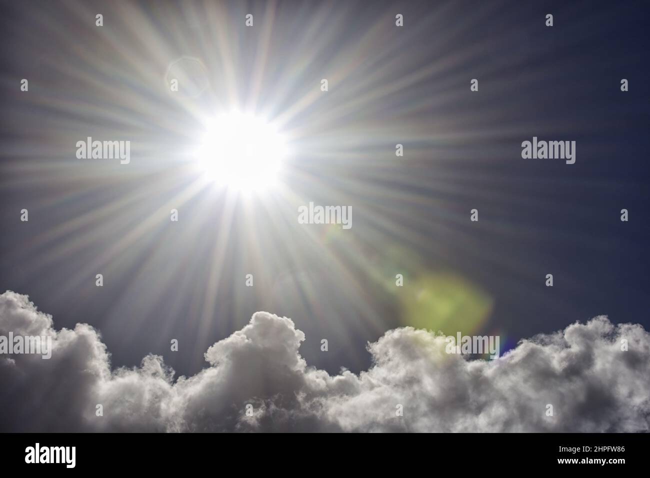Sunlight effect and clouds Stock Photo - Alamy