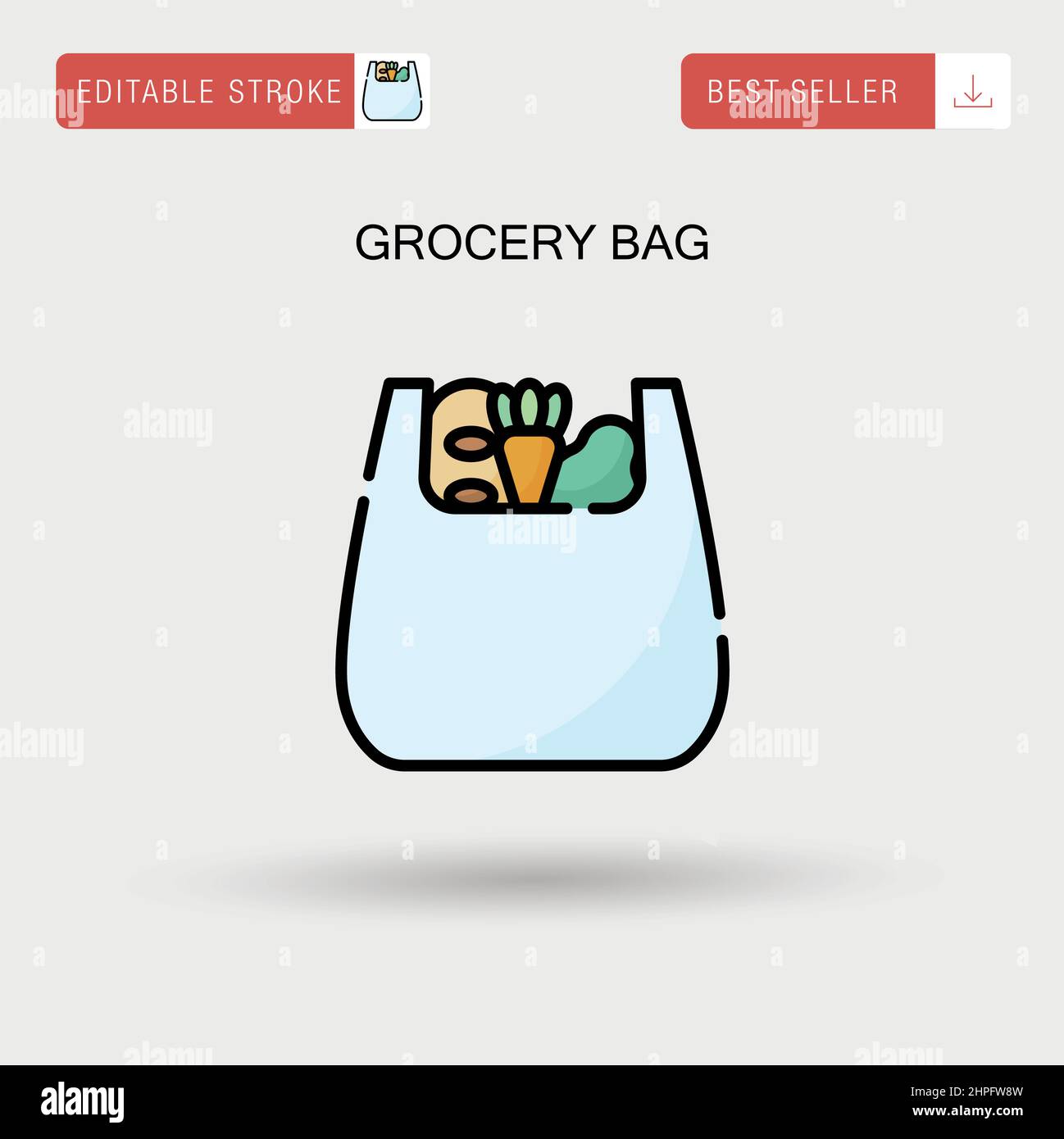 Food paper grocery bag Stock Vector Images - Alamy