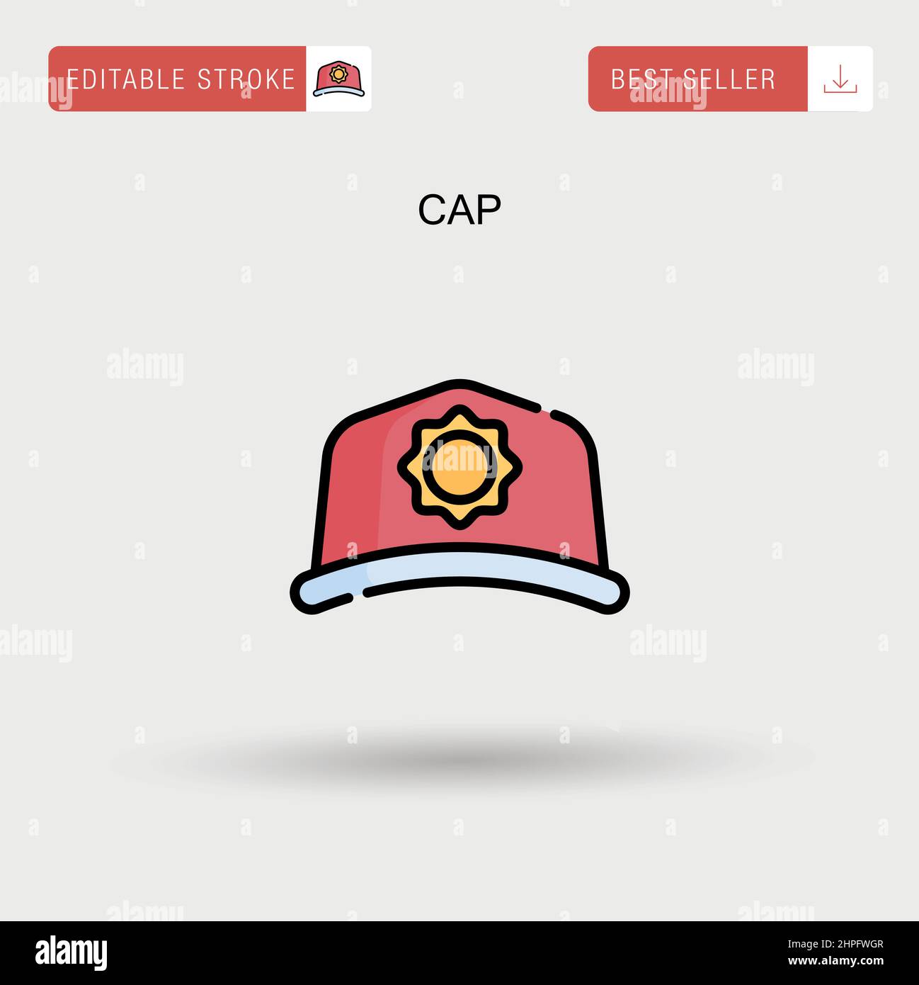Cap Simple vector icon Stock Vector Image & Art - Alamy
