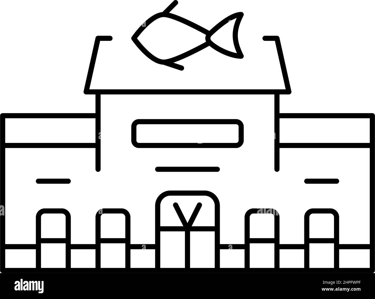 seafood market line icon vector illustration Stock Vector Image & Art ...