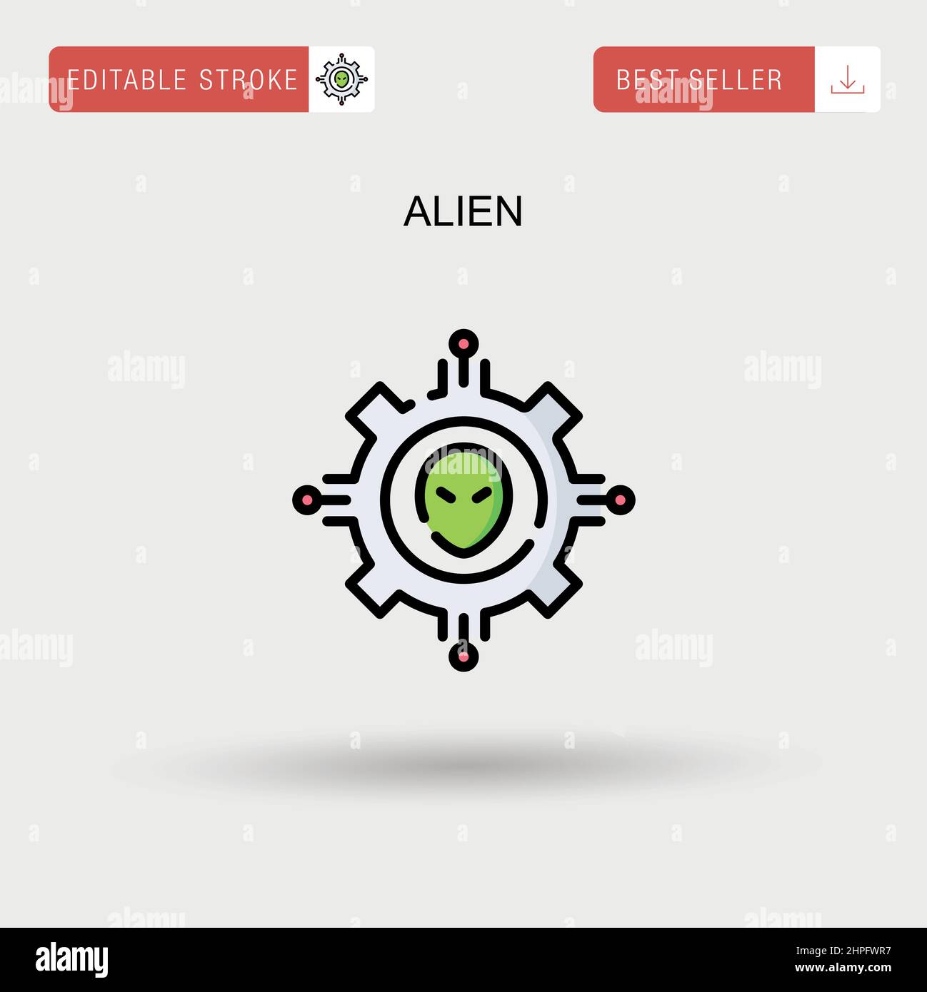 3d alien icon hi-res stock photography and images - Alamy