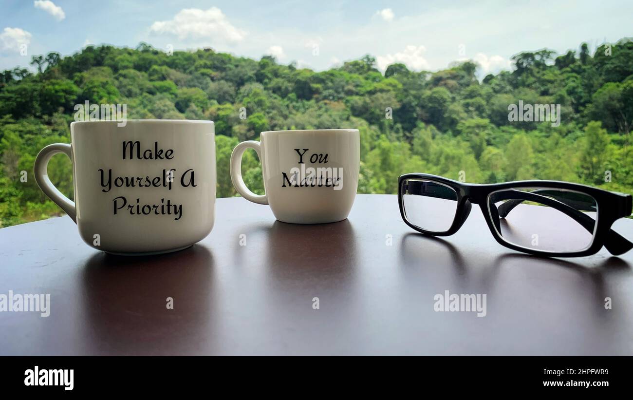 Motivational and inspirational quote on coffee cups - Make yourself a ...