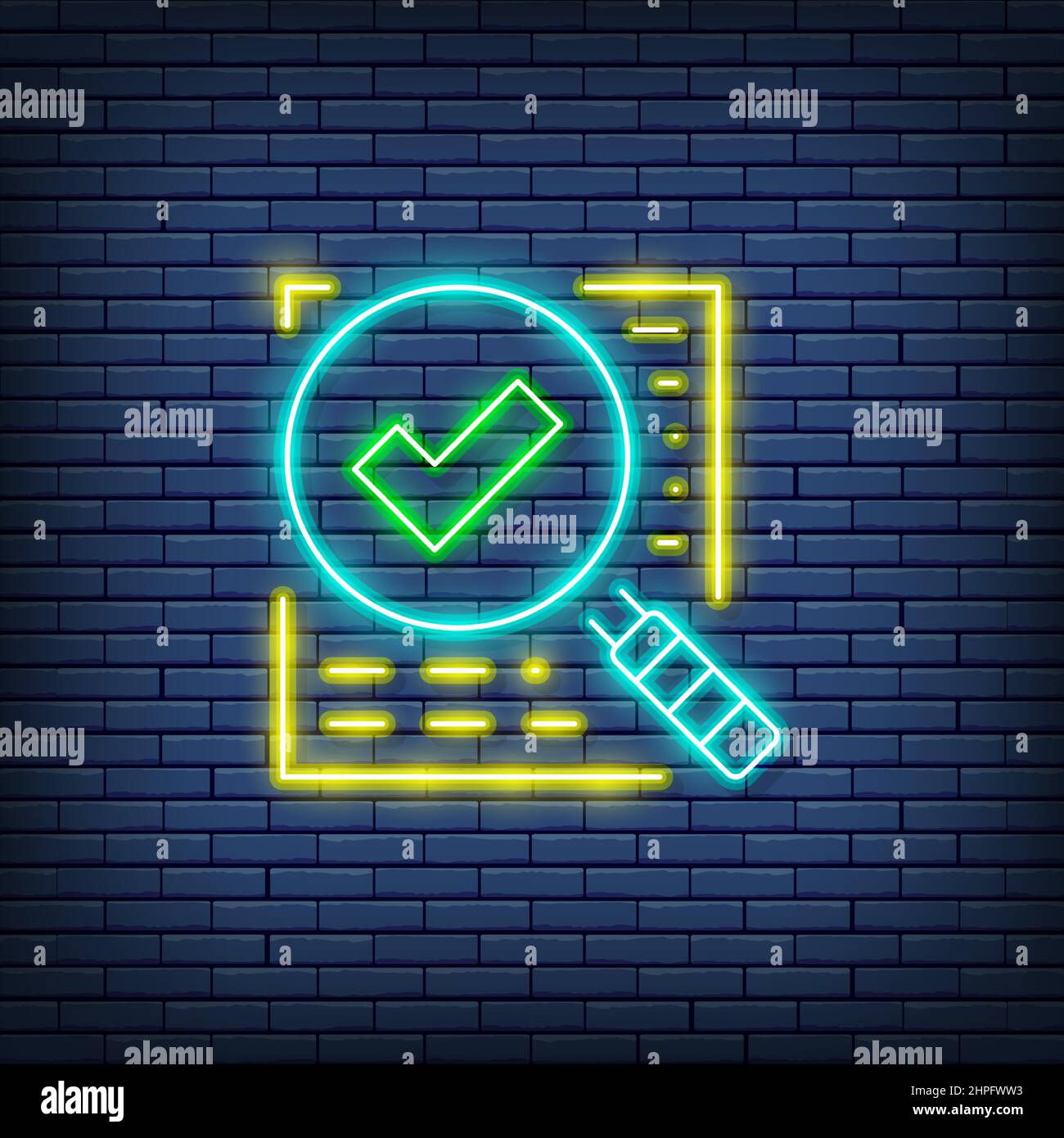 Vector magnify glass with contract, approved loan, document with check ...