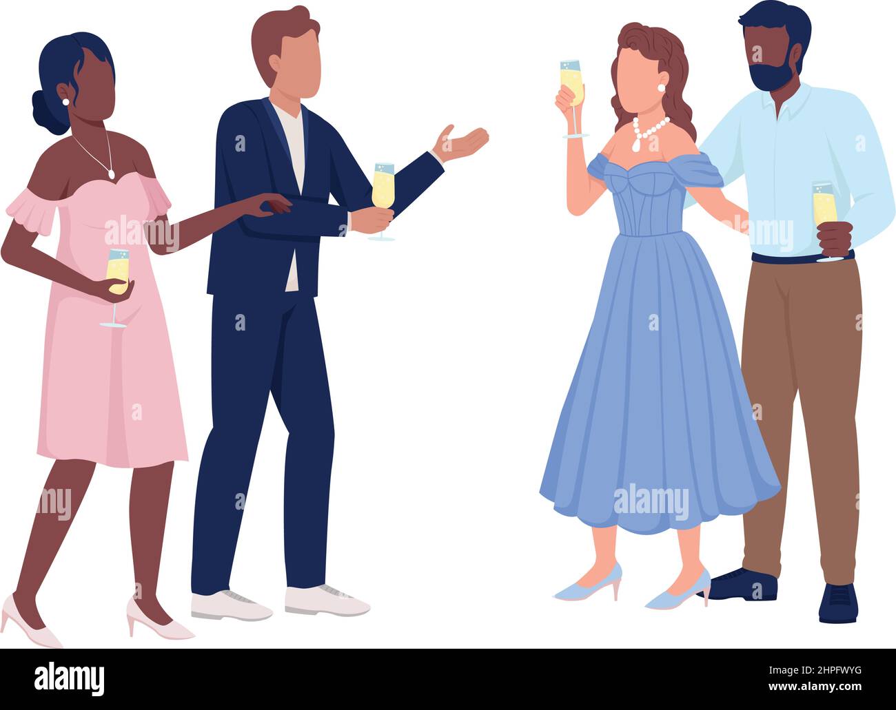 Female male guests Stock Vector Images - Alamy