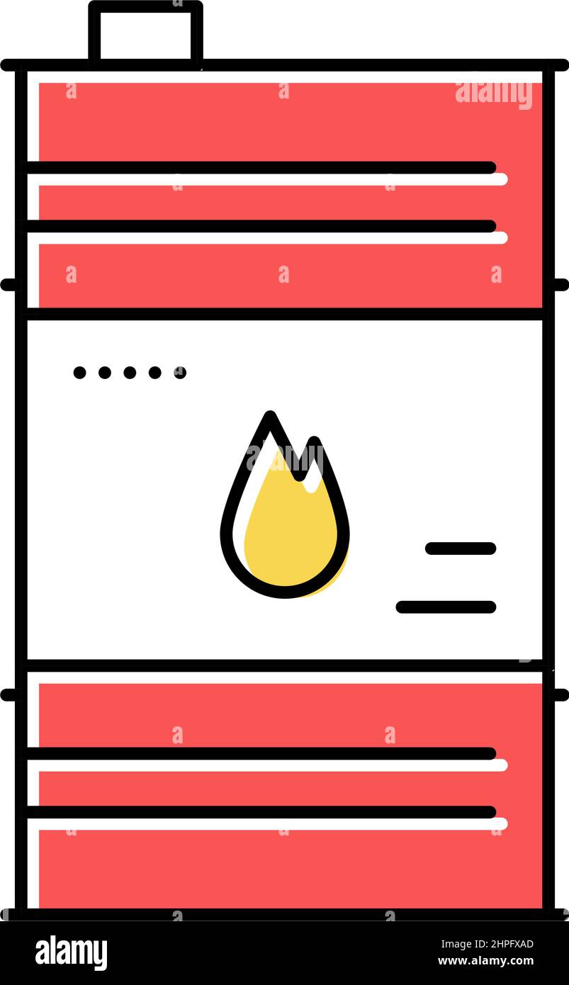 fuel barrel color icon vector flat illustration Stock Vector Image ...