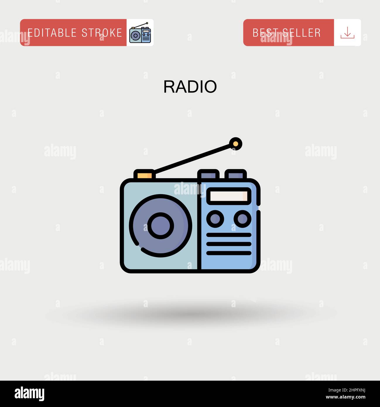 Radio Simple vector icon Stock Vector Image & Art - Alamy