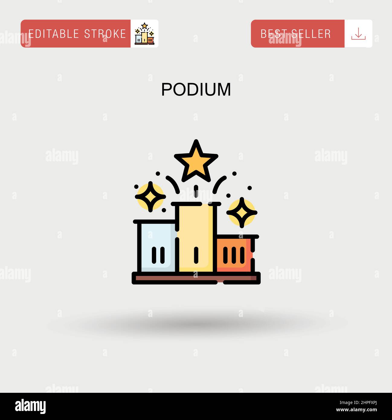 White stage podium decoration Stock Vector Images - Alamy