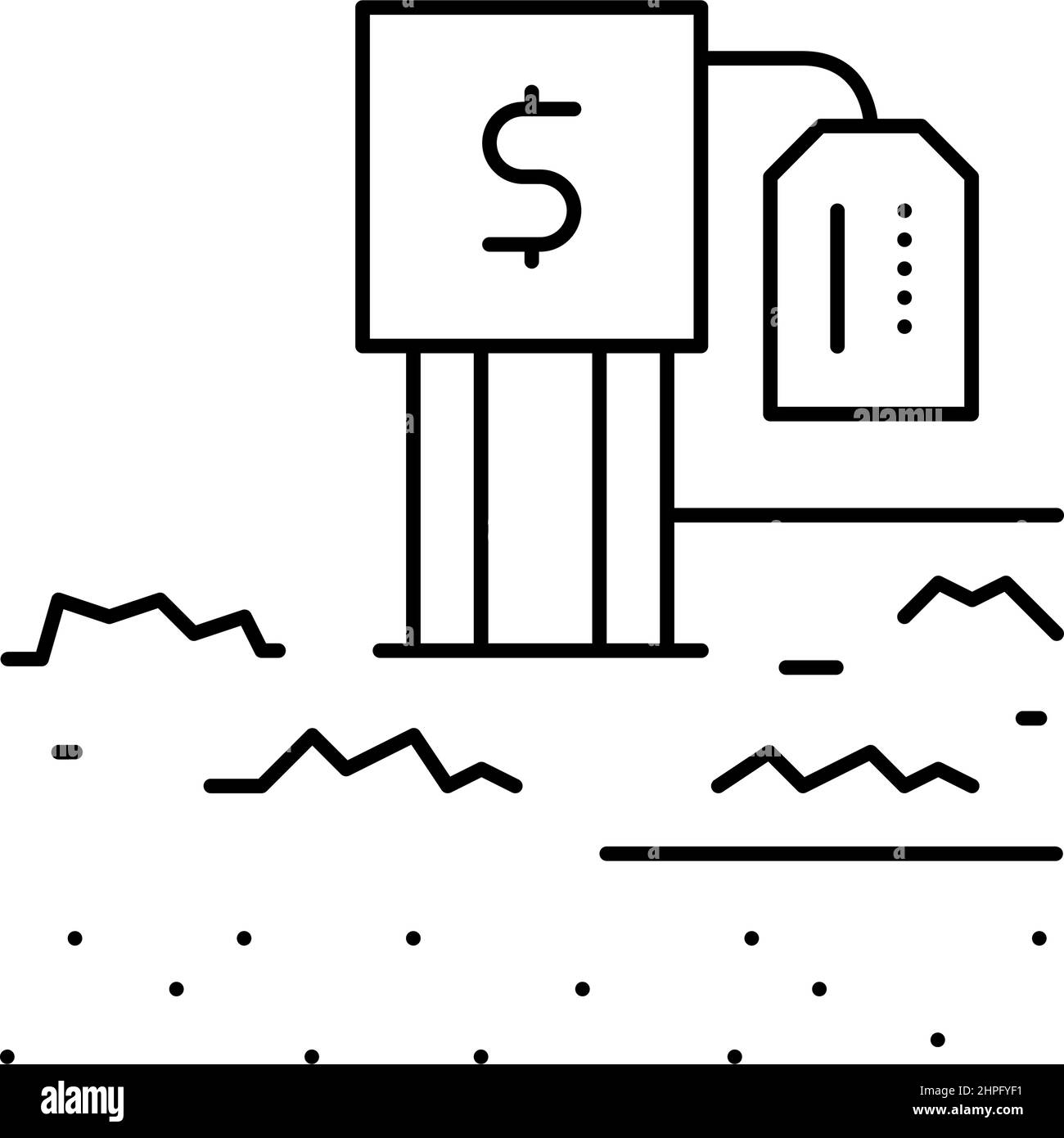 sale land line icon vector illustration Stock Vector Image & Art - Alamy