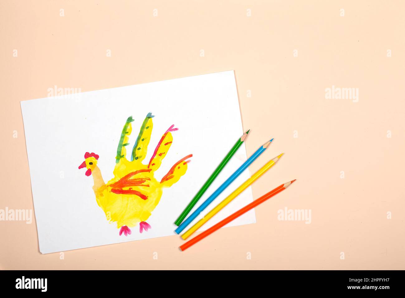 Children's drawing. Application of children's creativity. Kindergarten ...