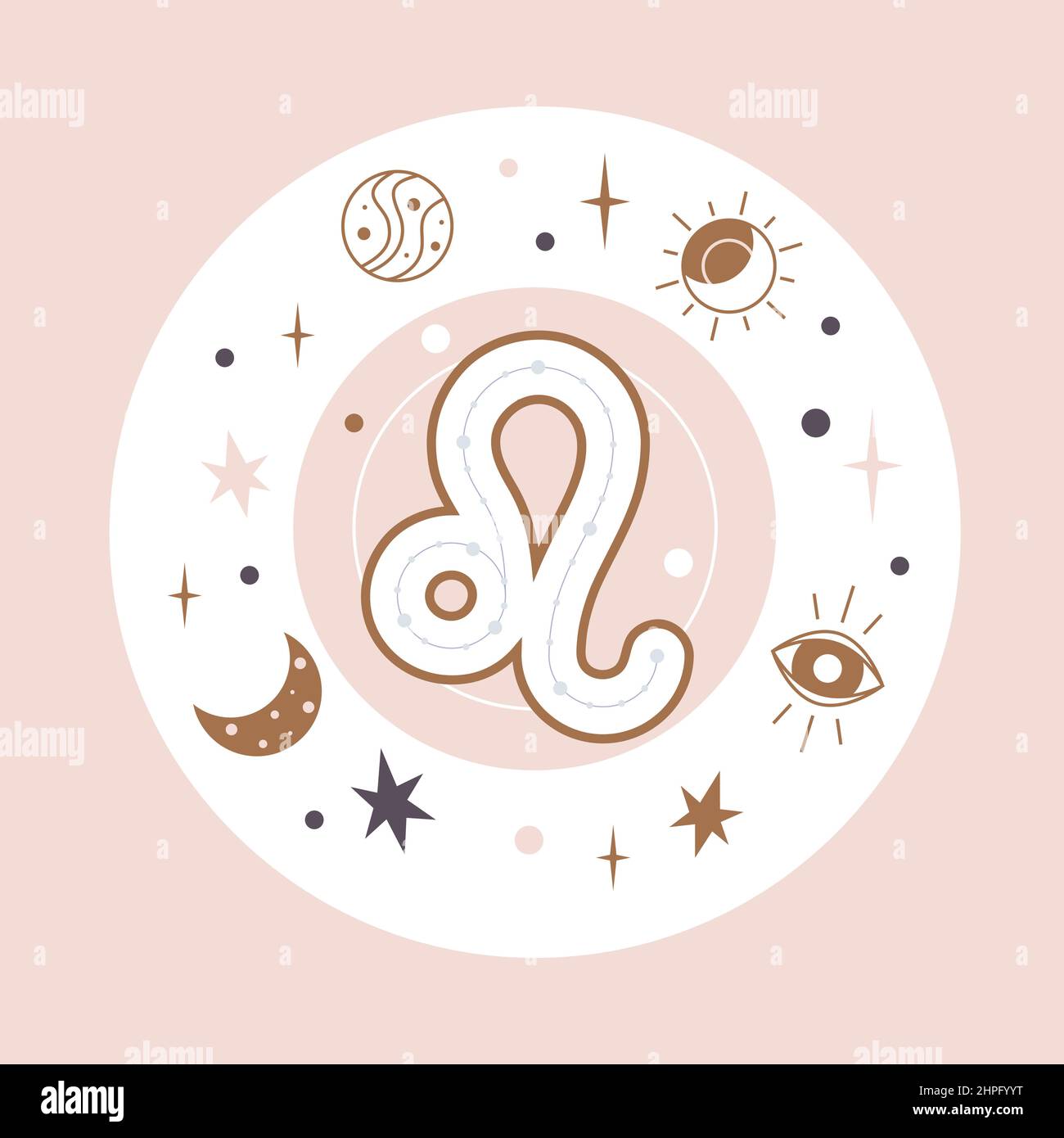 Leo zodiac icon sign hi-res stock photography and images - Alamy