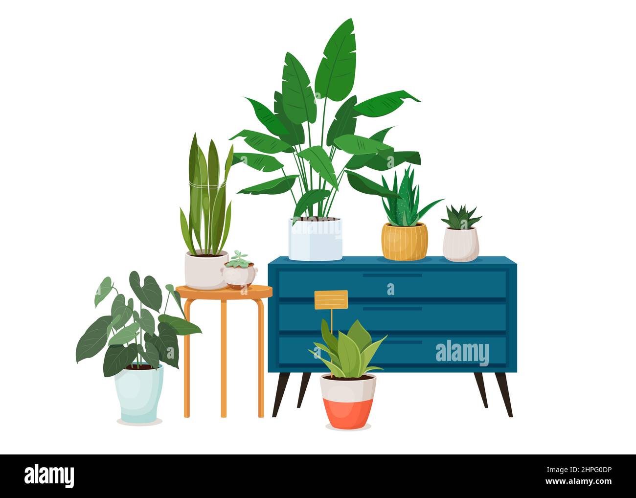 Beautiful interior decoration Stock Vector Images - Alamy