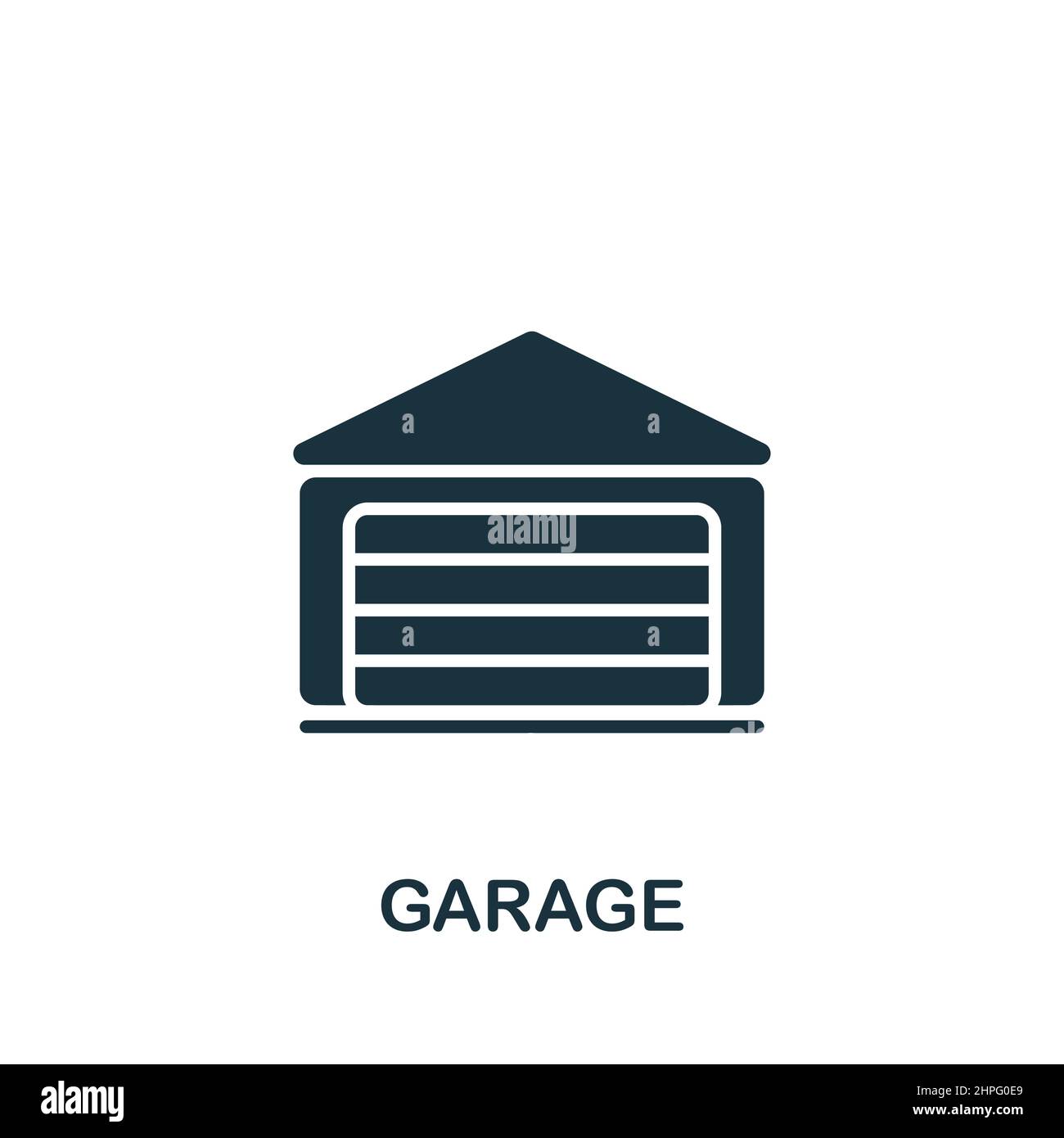 Garage icon. Monochrome simple icon for templates, web design and ...