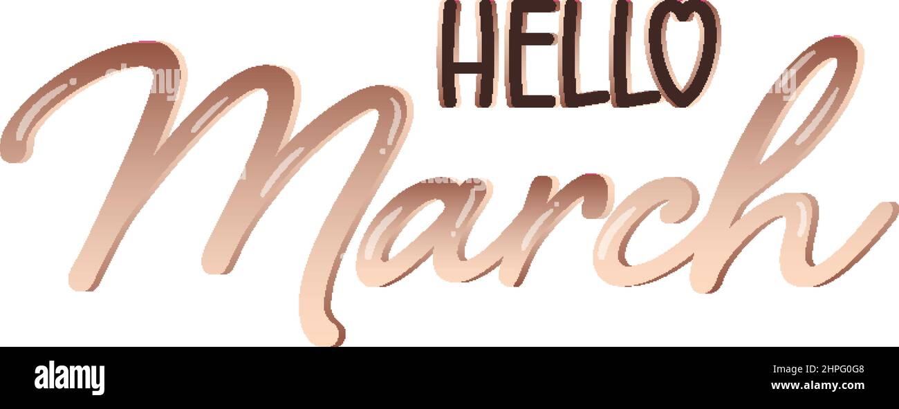 Word design for hello March illustration Stock Vector Image & Art - Alamy