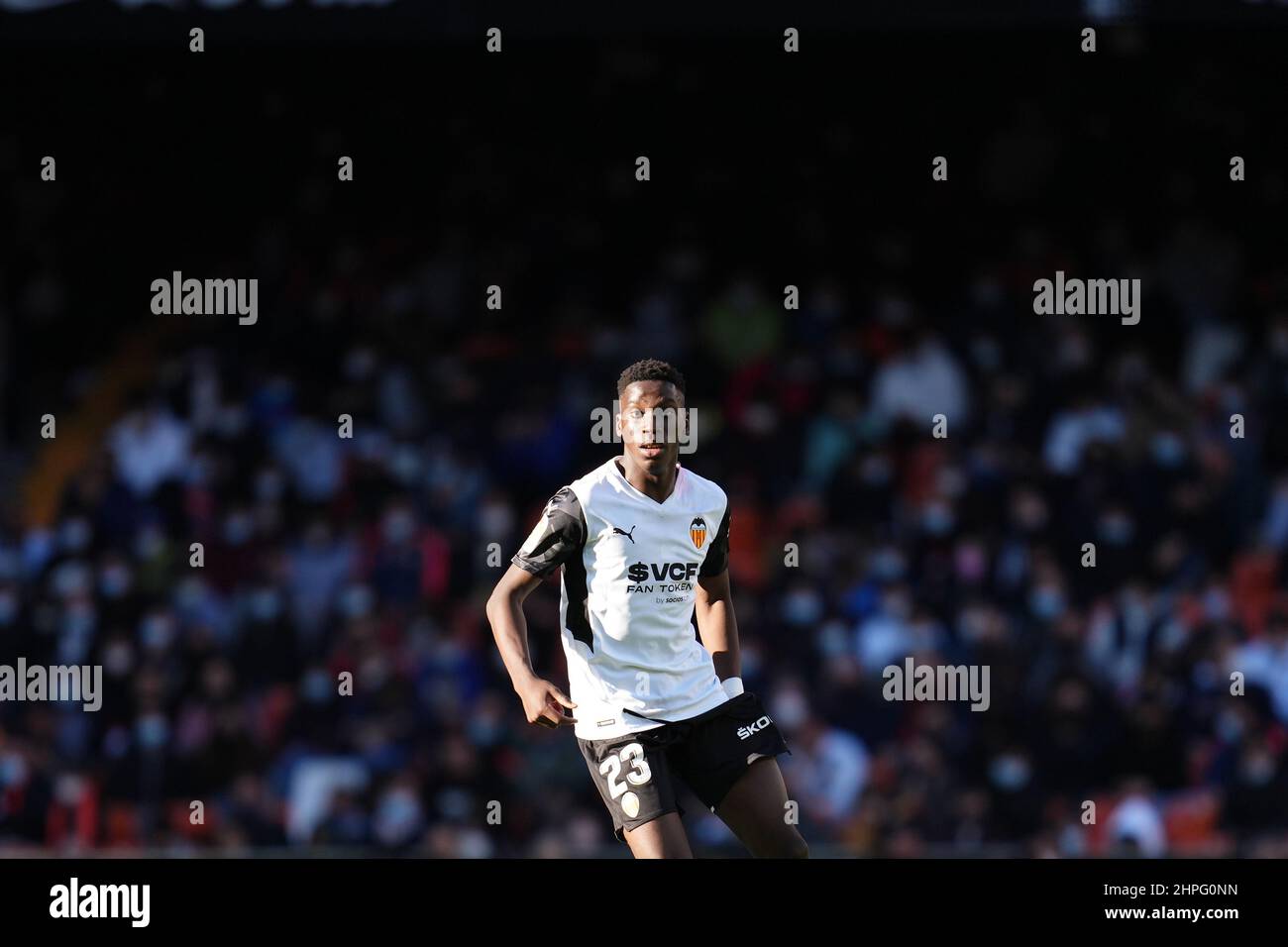 Ilaix Moriba of Valencia CF during the La Liga match between Valencia ...
