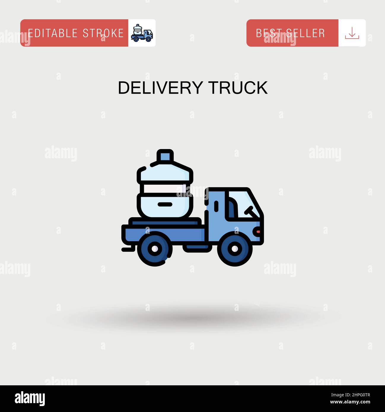 Simple delivery truck Stock Vector Images - Alamy