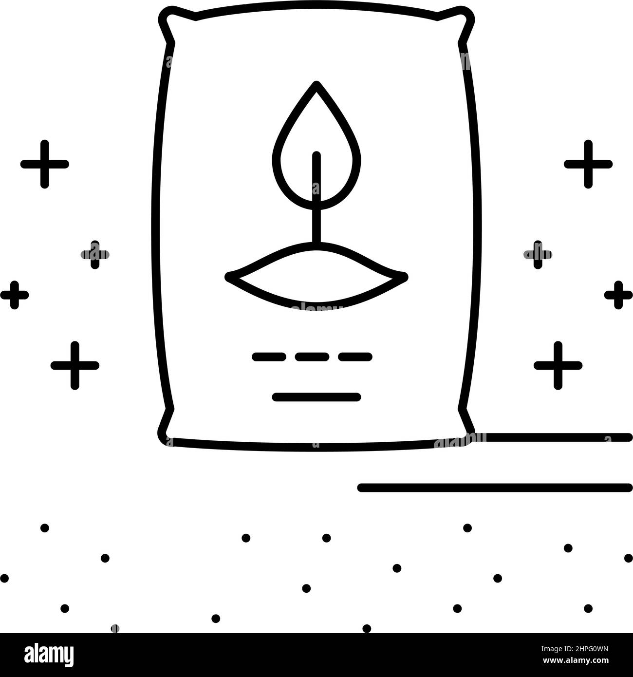 seeding organic soil line icon vector illustration Stock Vector Image ...