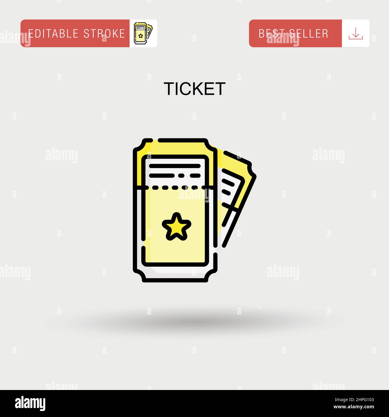 Ticket icon template black Stock Vector Images - Alamy