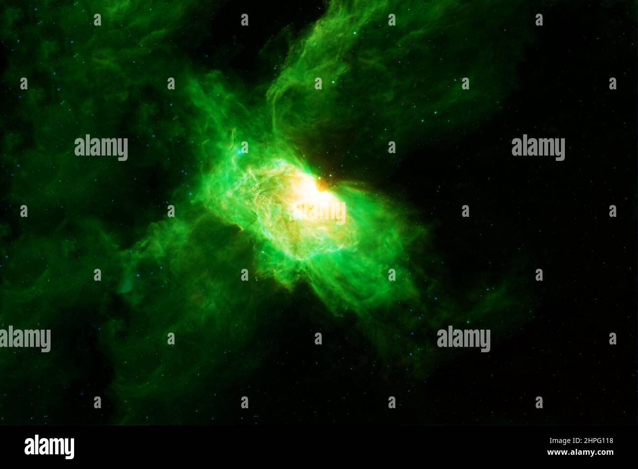 Green Nebula High Resolution Wallpaper