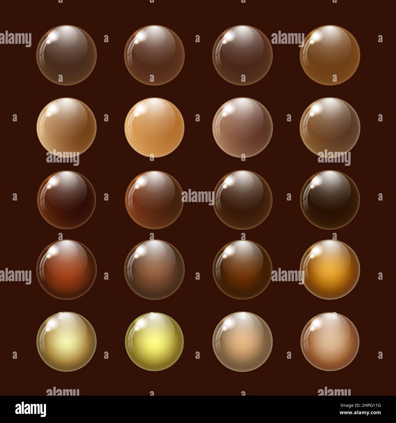 Colorful balls on brown background. Vector illustration Stock Vector ...