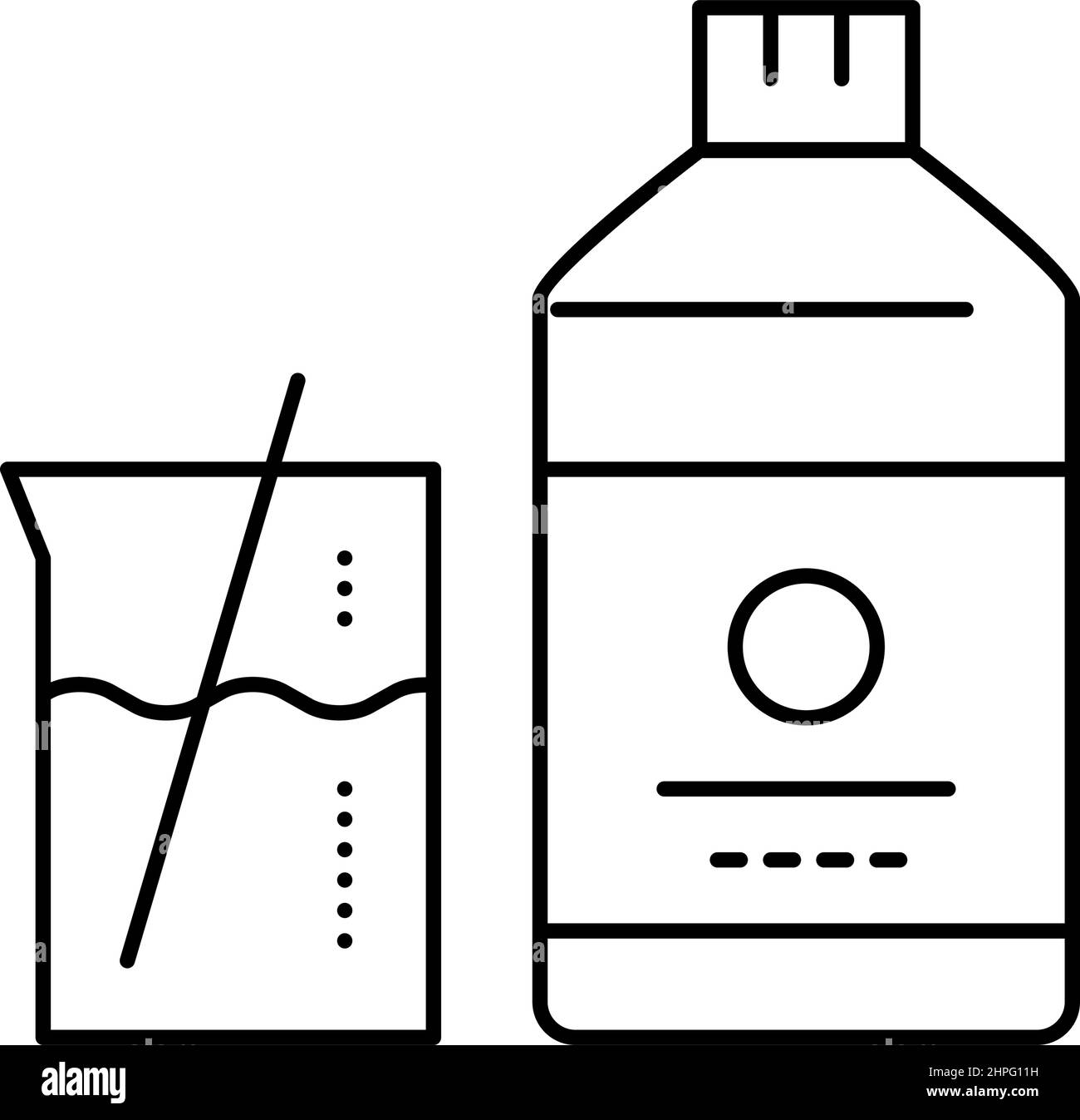 mixing liquid for resin art line icon vector illustration Stock Vector ...