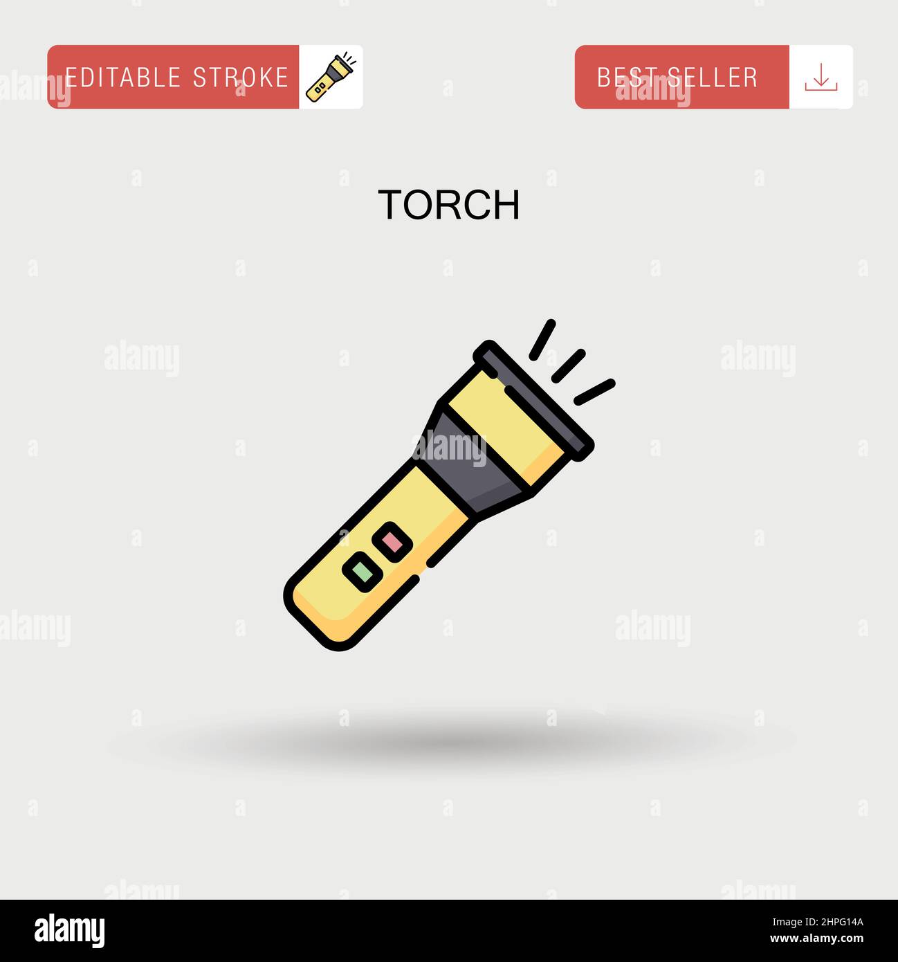 Torch Simple vector icon Stock Vector Image & Art - Alamy