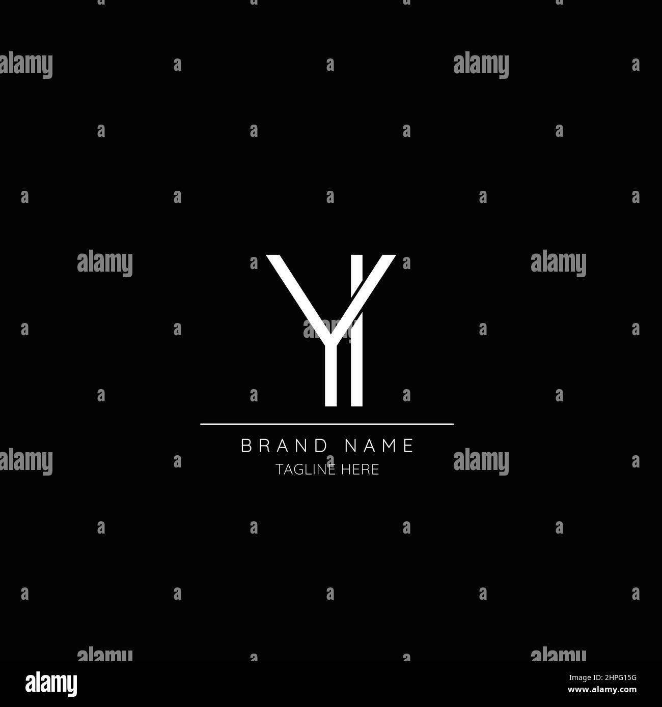 Alphabet YI initial letter icon logo Stock Vector Image & Art - Alamy