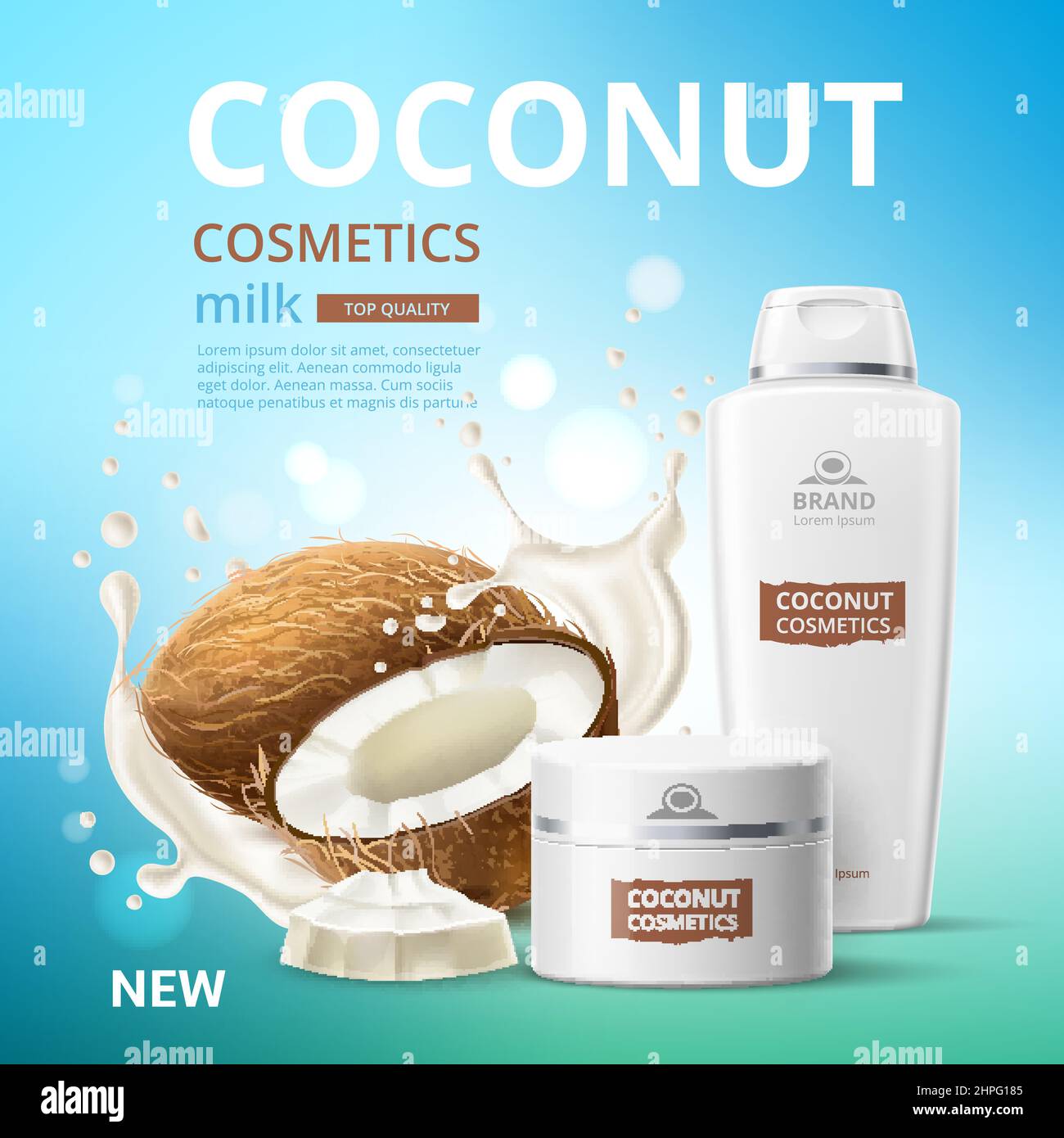 Coconut cream jar Stock Vector Images - Alamy