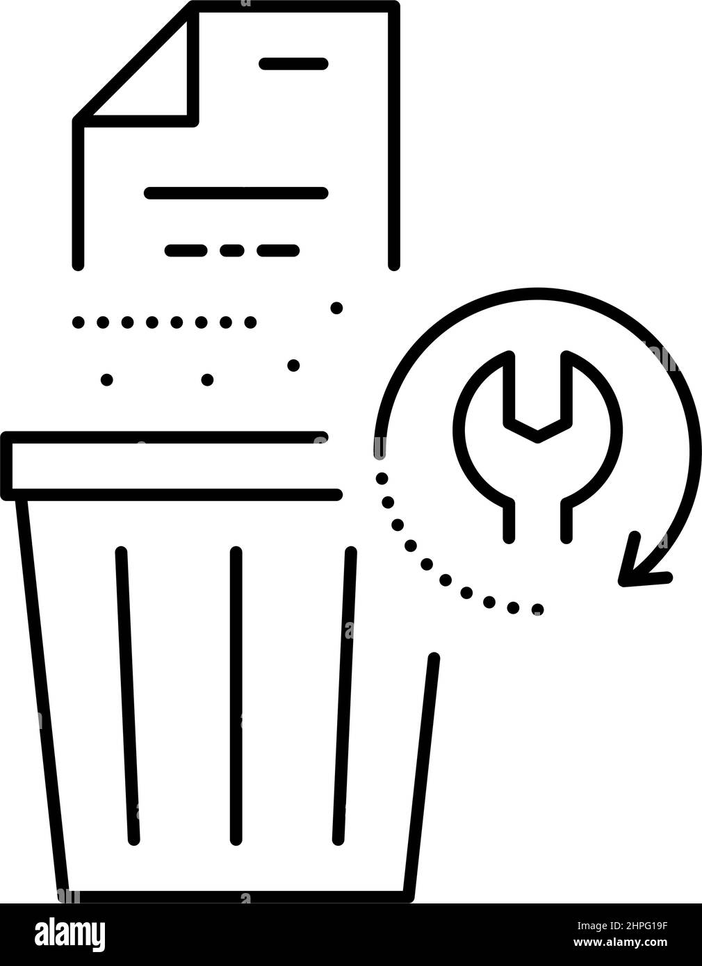 remote recovery line icon vector illustration Stock Vector Image & Art ...