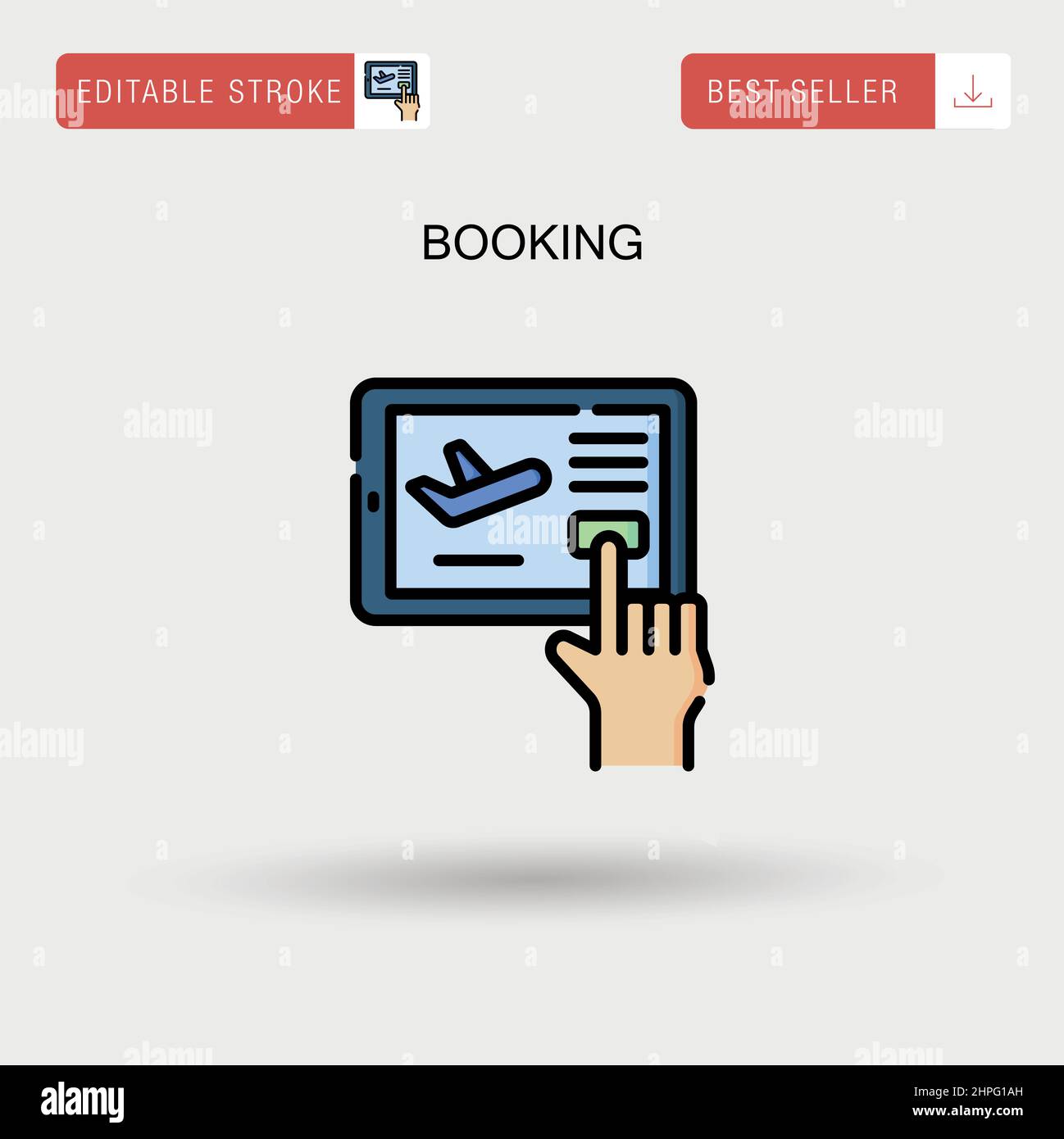 Booking Simple vector icon Stock Vector Image & Art - Alamy