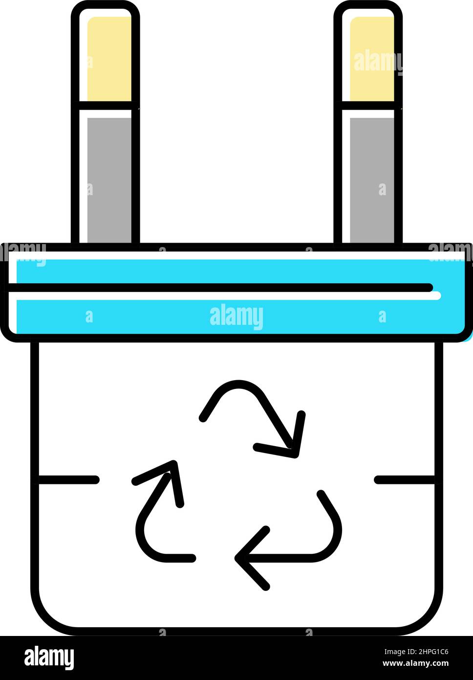 recycling electrical plug color icon vector illustration Stock Vector ...