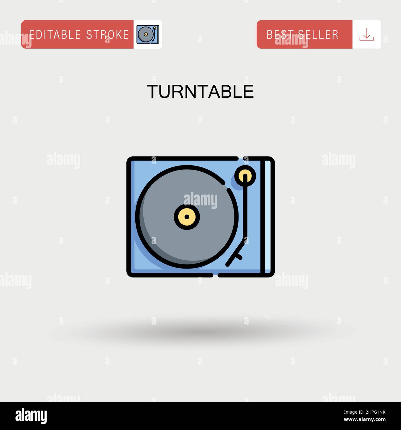 Turntable Simple vector icon Stock Vector Image & Art - Alamy