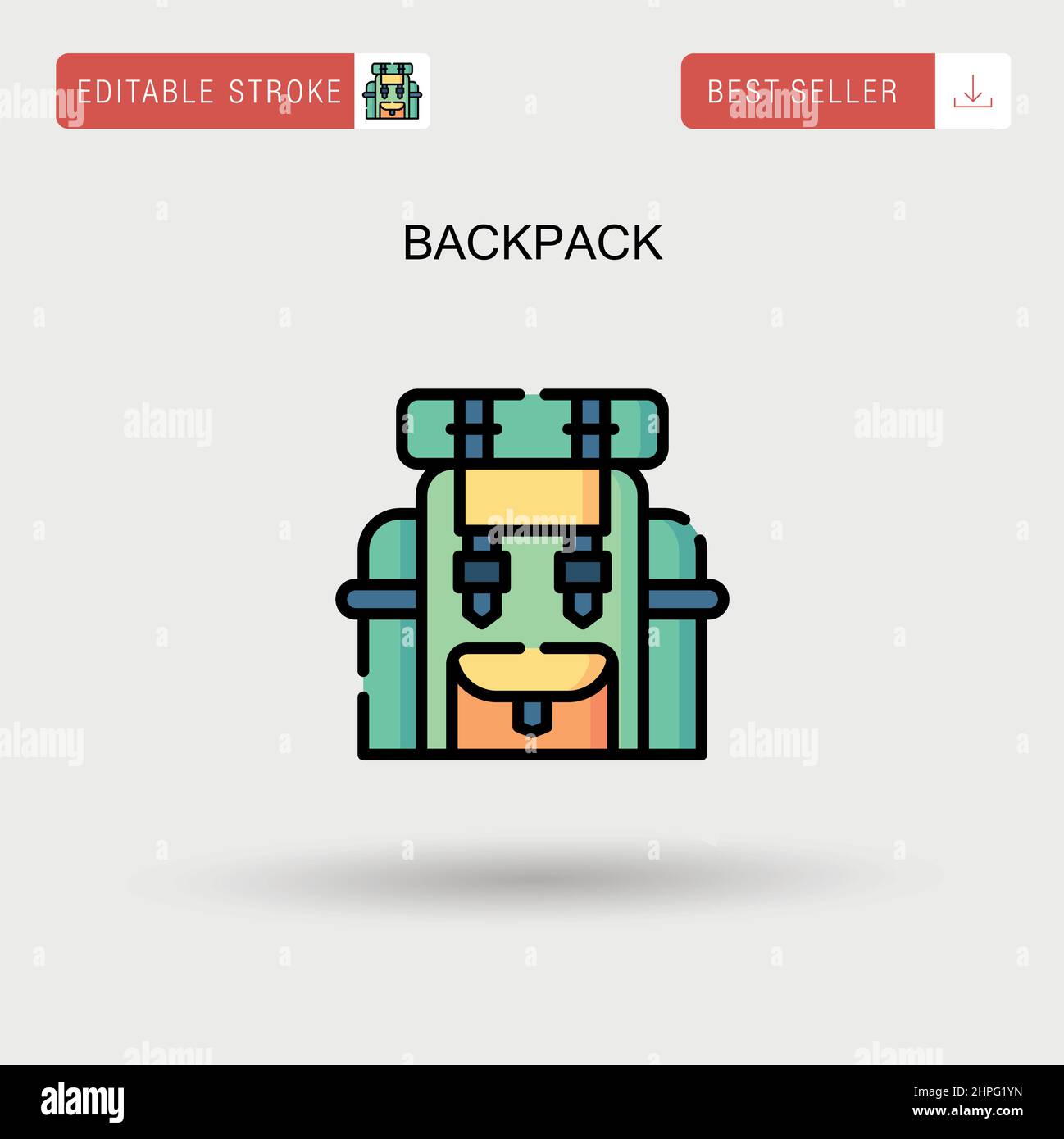 Backpack Simple vector icon Stock Vector Image & Art - Alamy