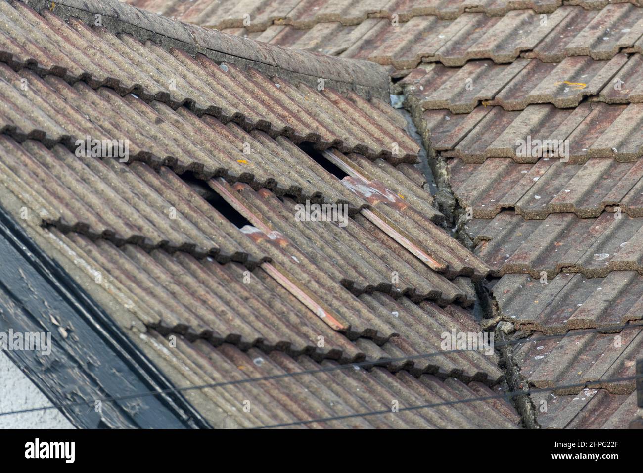 Slipped tiles hi-res stock photography and images - Alamy